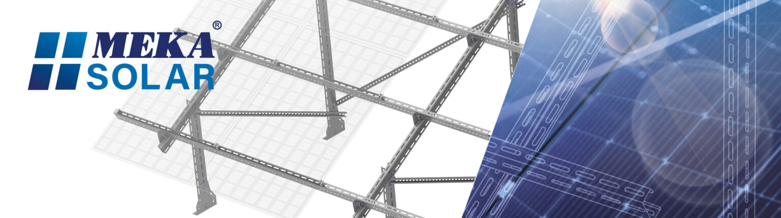 Ready-made solar panel ground mounting solutions for 12 or 24 panels - Meka