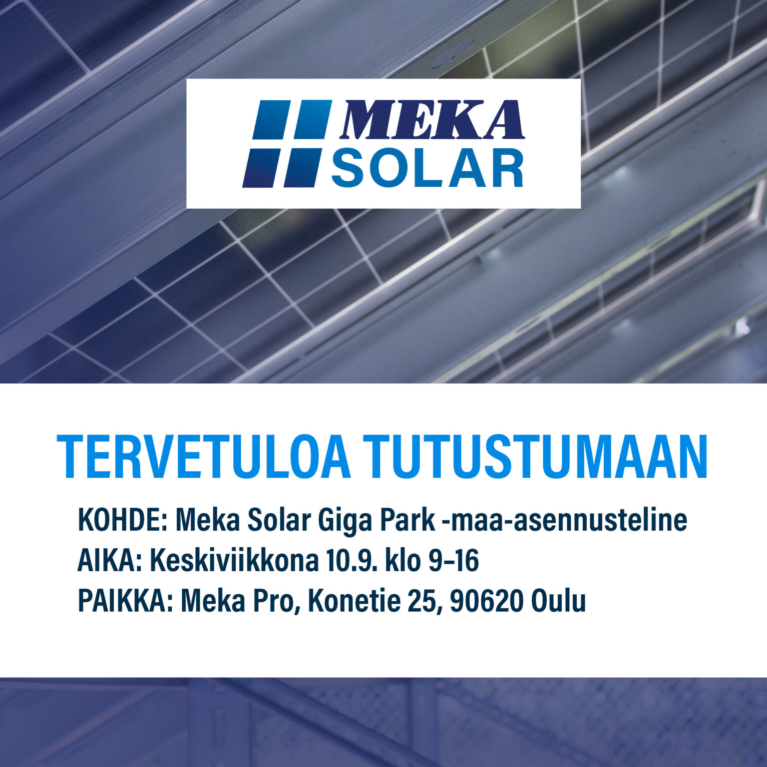Tutustu Meka Solar Giga Park -telineeseen Oulussa - Meka
